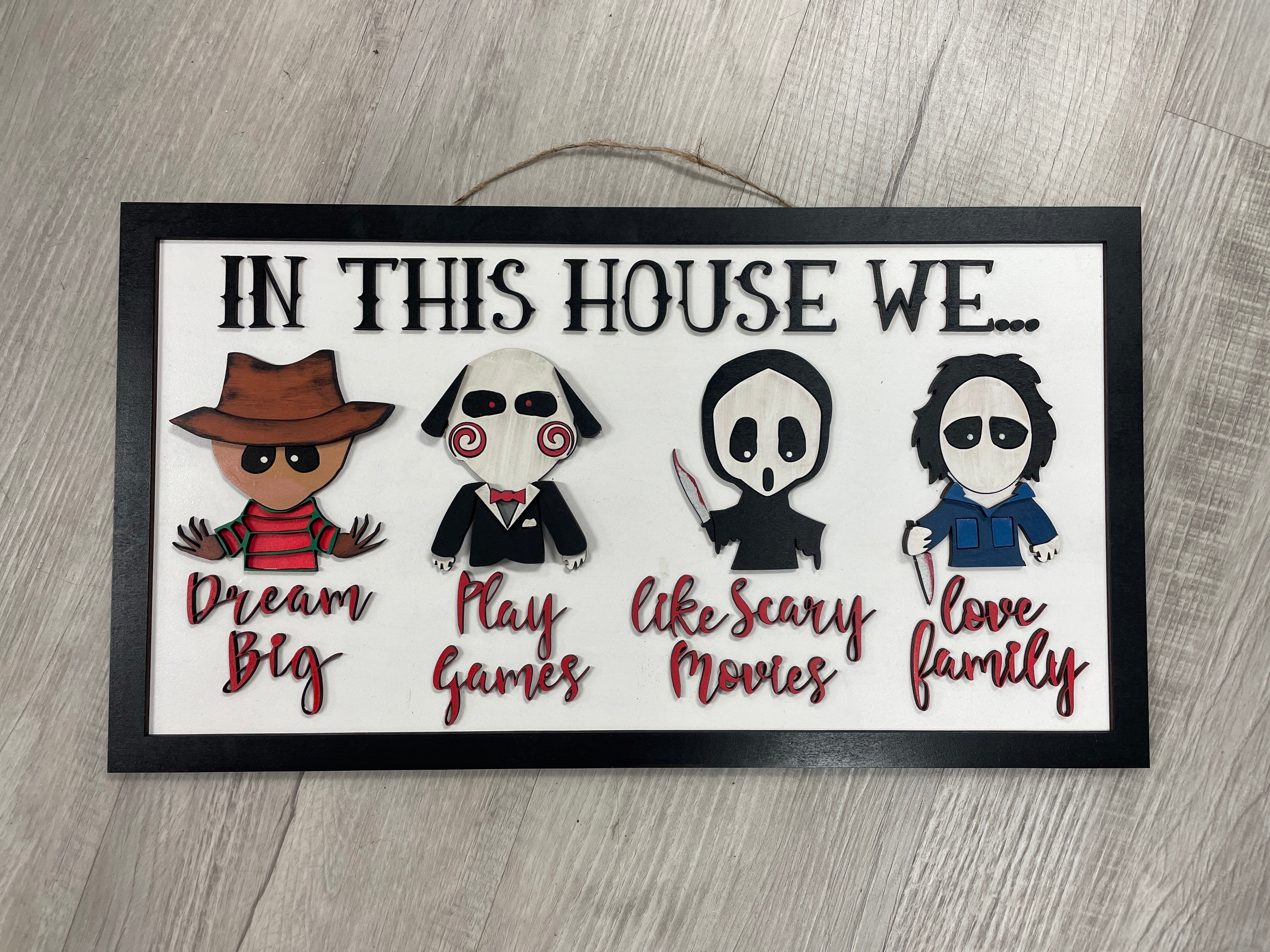In this house…horror sign – the wildflower highland