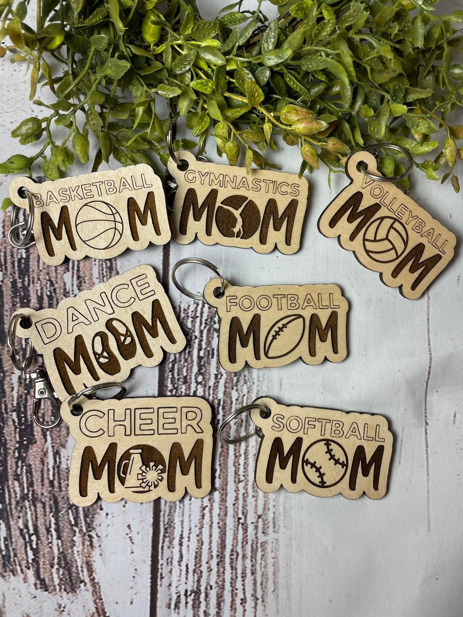Sport mom key chains – the wildflower highland
