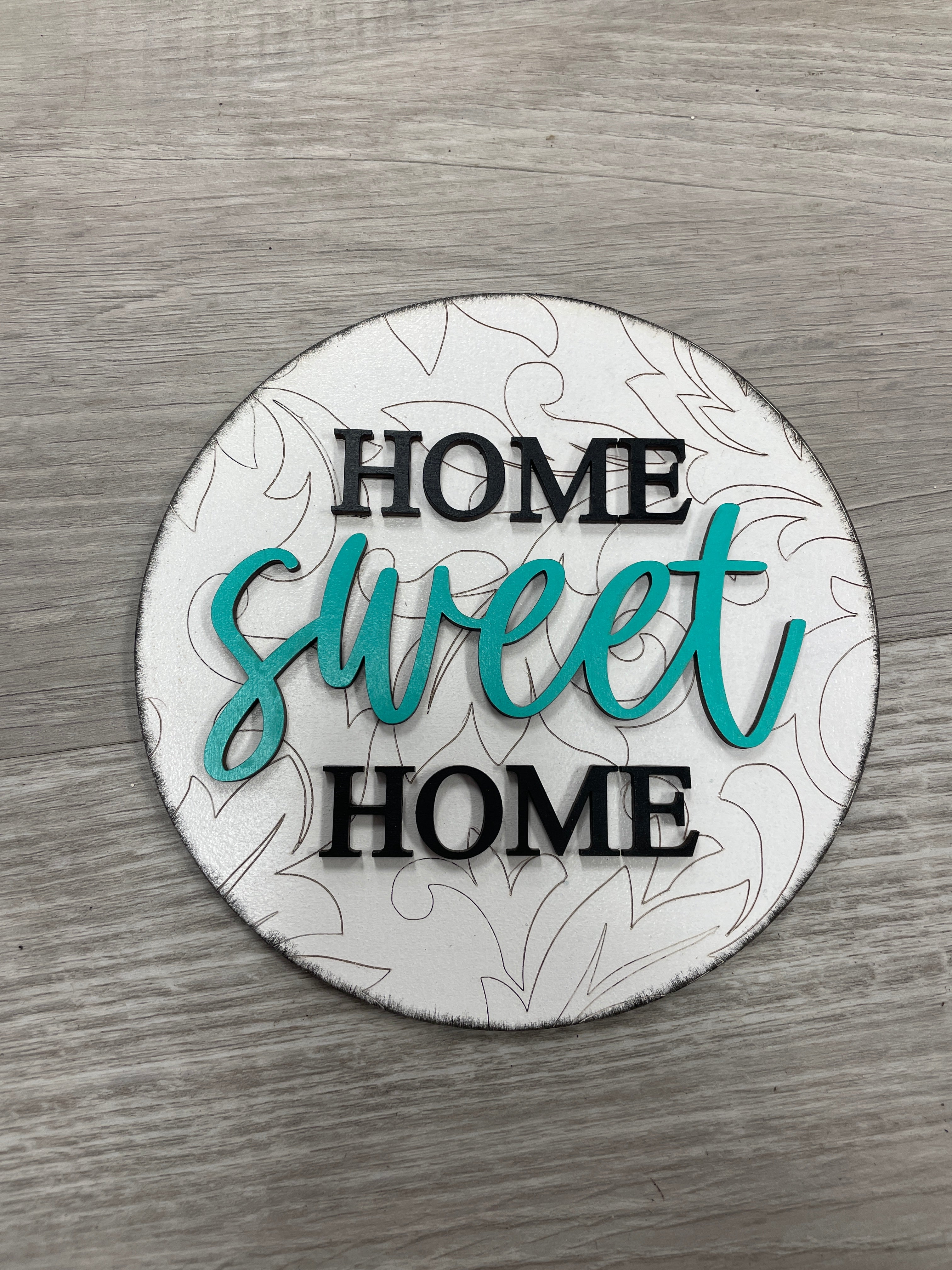 Home sweet home round interchangeable insert – the wildflower highland